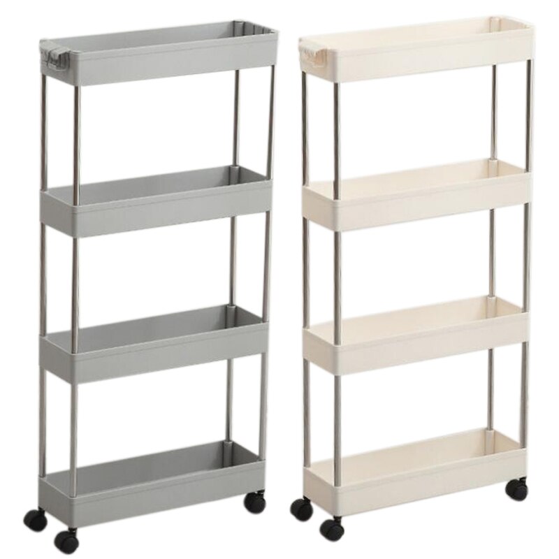 4 Layer space Kitchen Storage Rack Slim Slide Towe... – Vicedeal