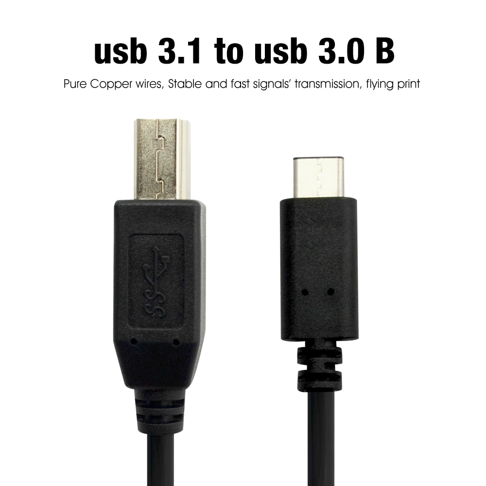 3ft USB-C USB 3.1 C Type Connector to USB 3.0 B Ty... – Grandado