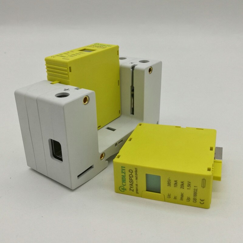 SPD 1P+N 10KA~20KA ~385VAC 1.5KV House Surge Prote... – Vicedeal