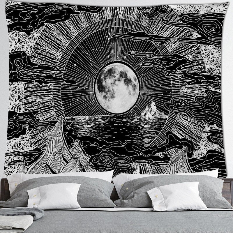 150*130Cm Zon Maan Mandala Tapijt Muur Opknoping C... – Grandado