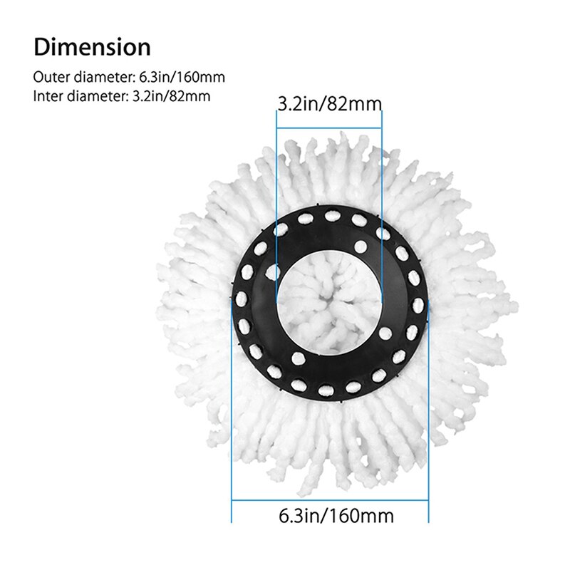360 Degree Rotating Spinning Magic Mop Heads Floor... – Grandado