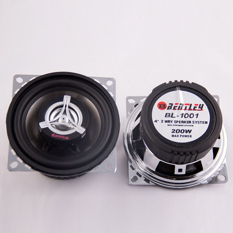 Chrome Coated Frame High Power Speakers Pair 4inch... – Grandado