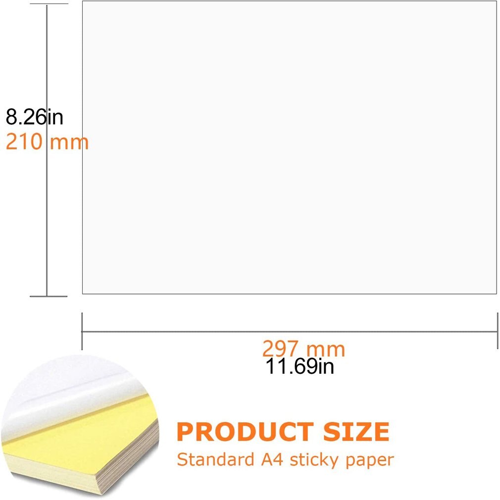 A4 100 Vellen Hoge Glossy Zelfklevend Inkjet Print... – Grandado