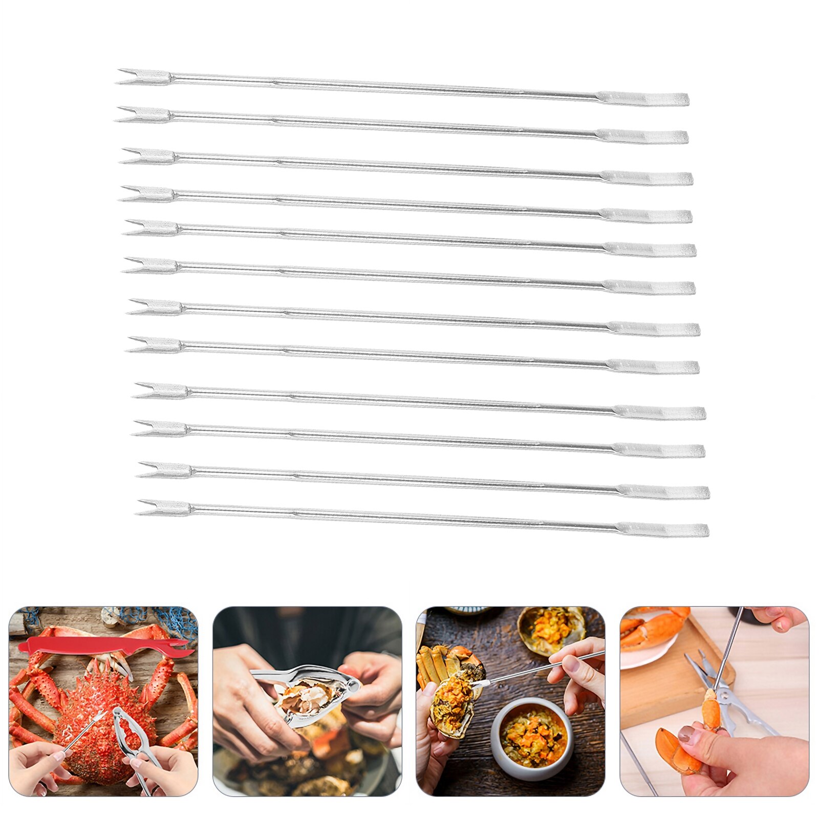 12PCS Stainless Steel Shellfish Seafood Forks Nut ... – Vicedeal