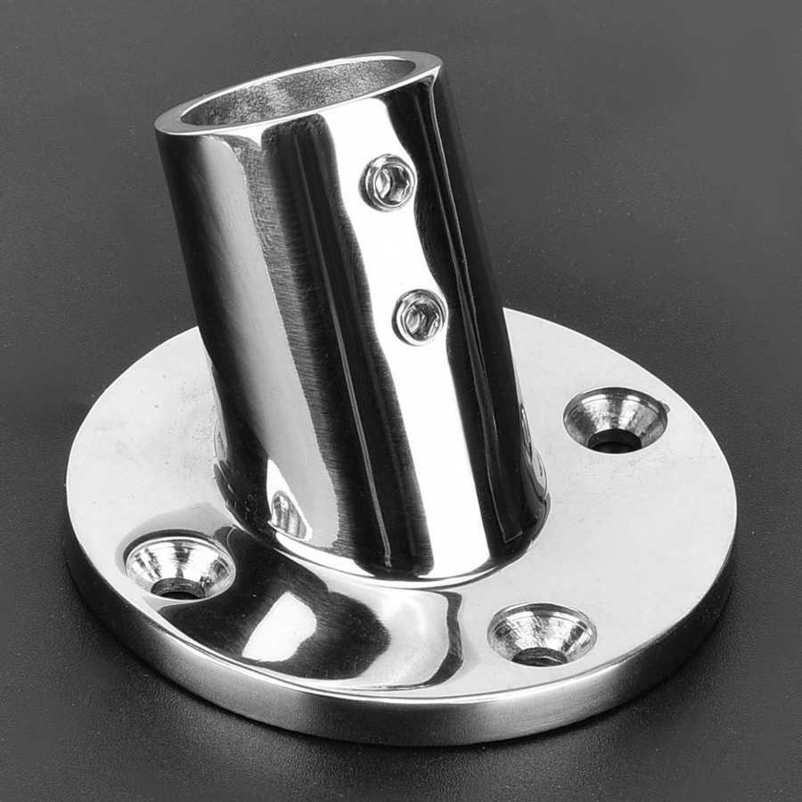 60 degree round base handrail mounting stainless s... – Grandado