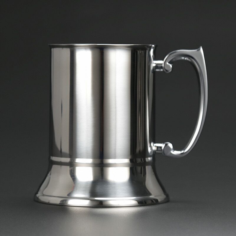 Tankard Stein Stainless Steel Beer Mugs Silver Gob... – Grandado