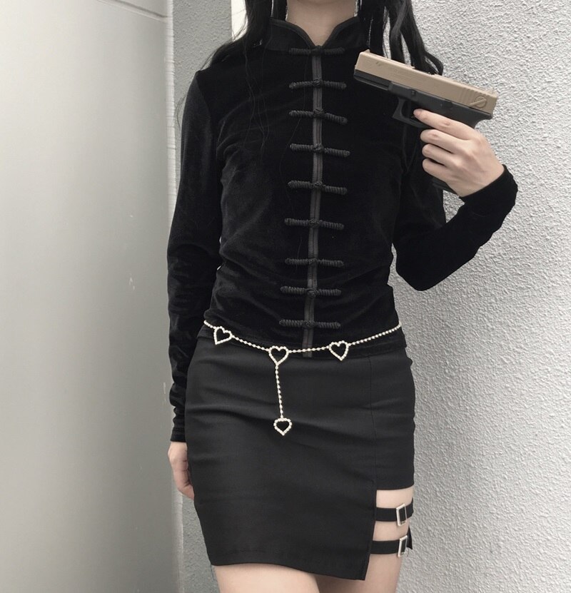 Chinese Style Clothing Women Bodycon Crop Tops Sex Grandado