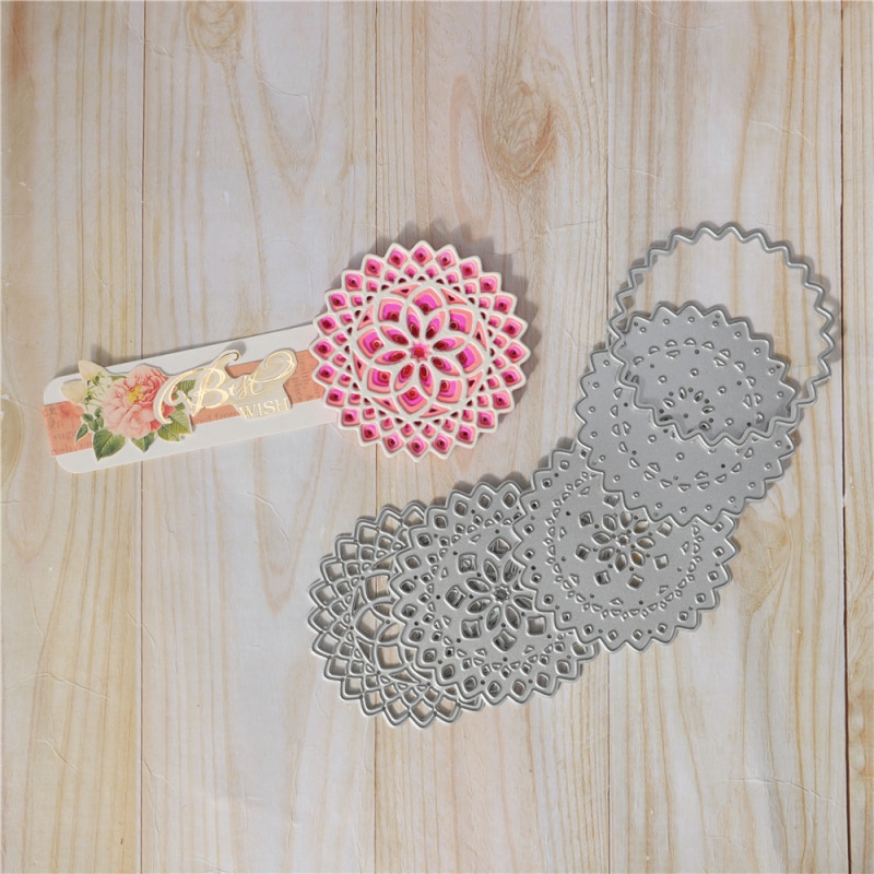 Inlovearts spets kant cirkel ram metall skärande f... – Grandado