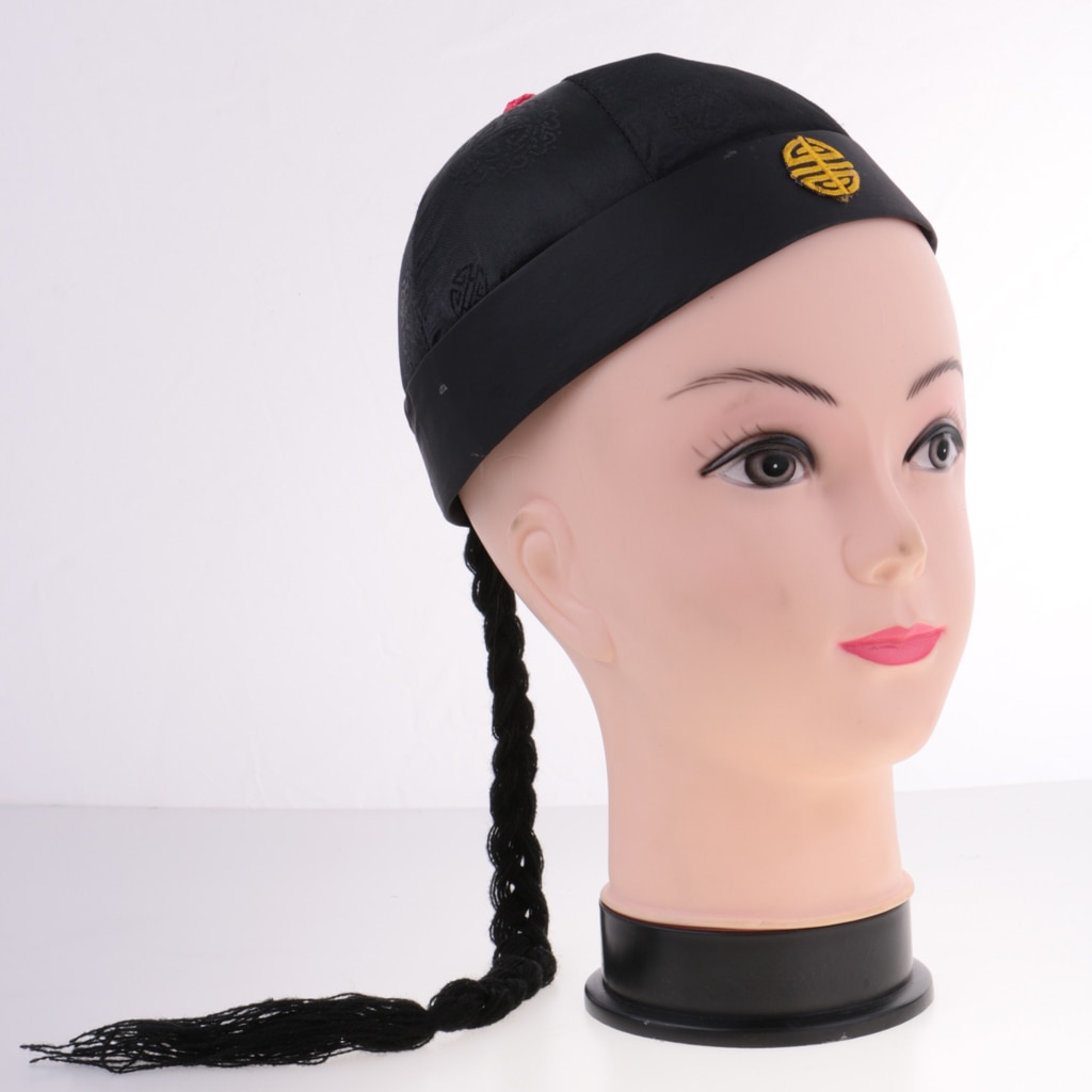 2x Novelty Adults Black Chinese Oriental Cap With ... – Vicedeal