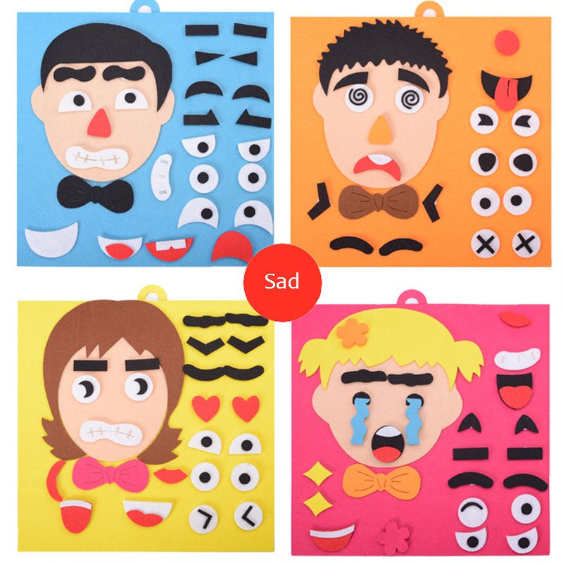 1Pcs Children Face Expression Puzzle Board Non-Wov... – Grandado