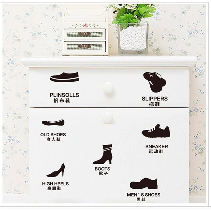 Removable shoe sticker living room bedroom wall st... – Grandado