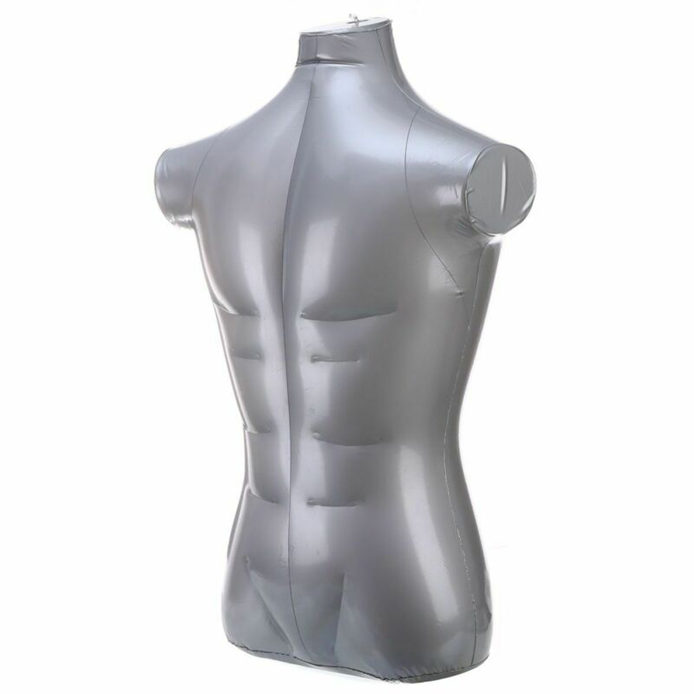 PVC Plastic Inflatable Torso model Male Silver Sho... – Grandado