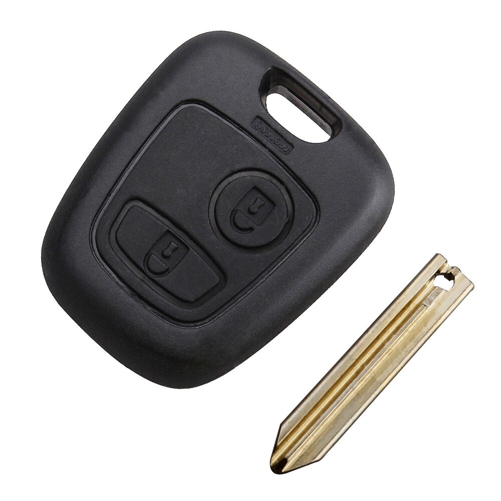 2 Buttons Black Uncut Blade Remote Car Key Refit C... – Grandado