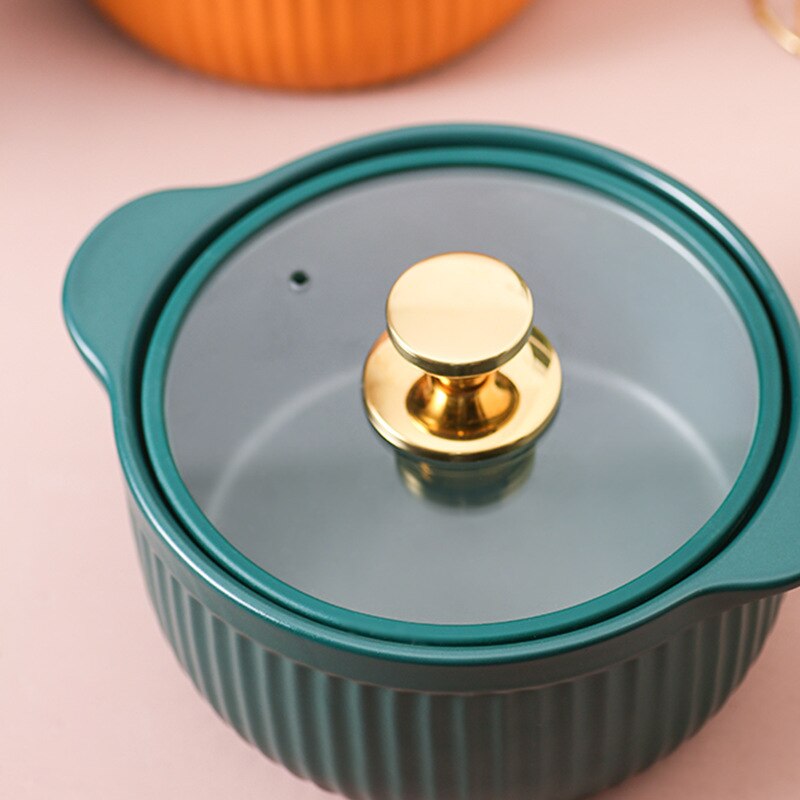 2.5L Matte glazed casserole ceramic pot slow cooke... – Grandado