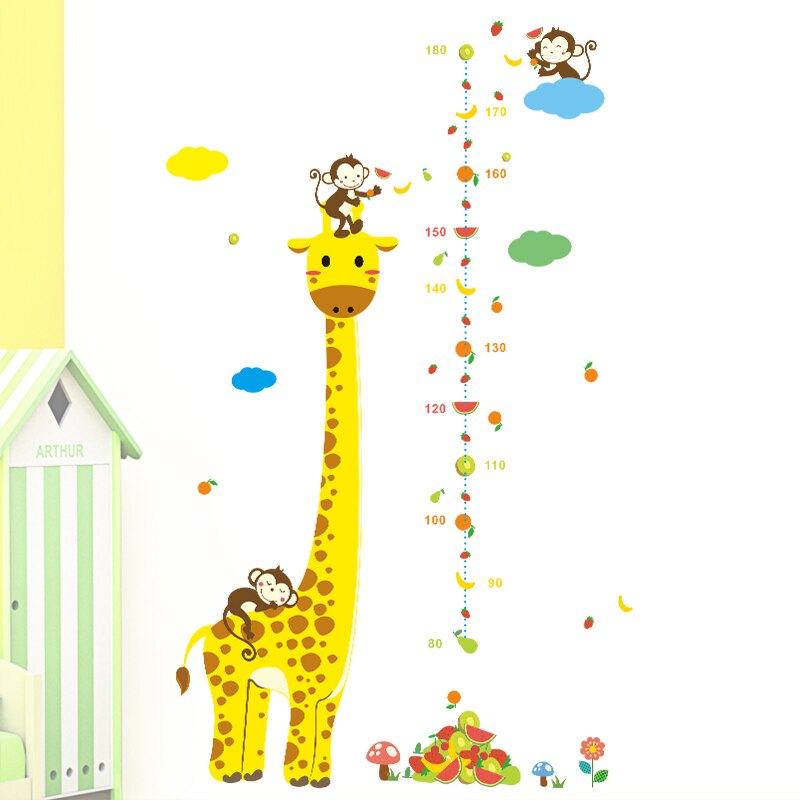 Cartoon Height Measure Wall Stickers For Kids Room... – Vicedeal