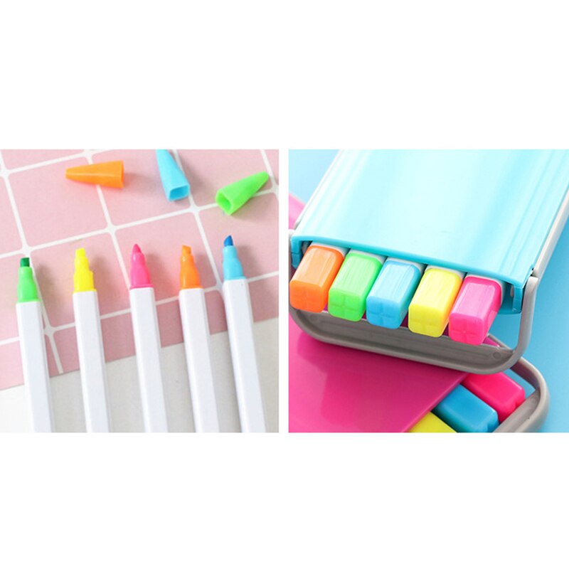 5colors/box Candy color highlighter pen set Mini f... – Vicedeal