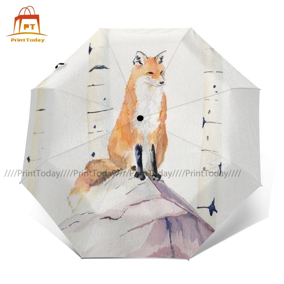 Birthday Fox Umbrella Colorful Anti UV Umbrella Au... – Grandado