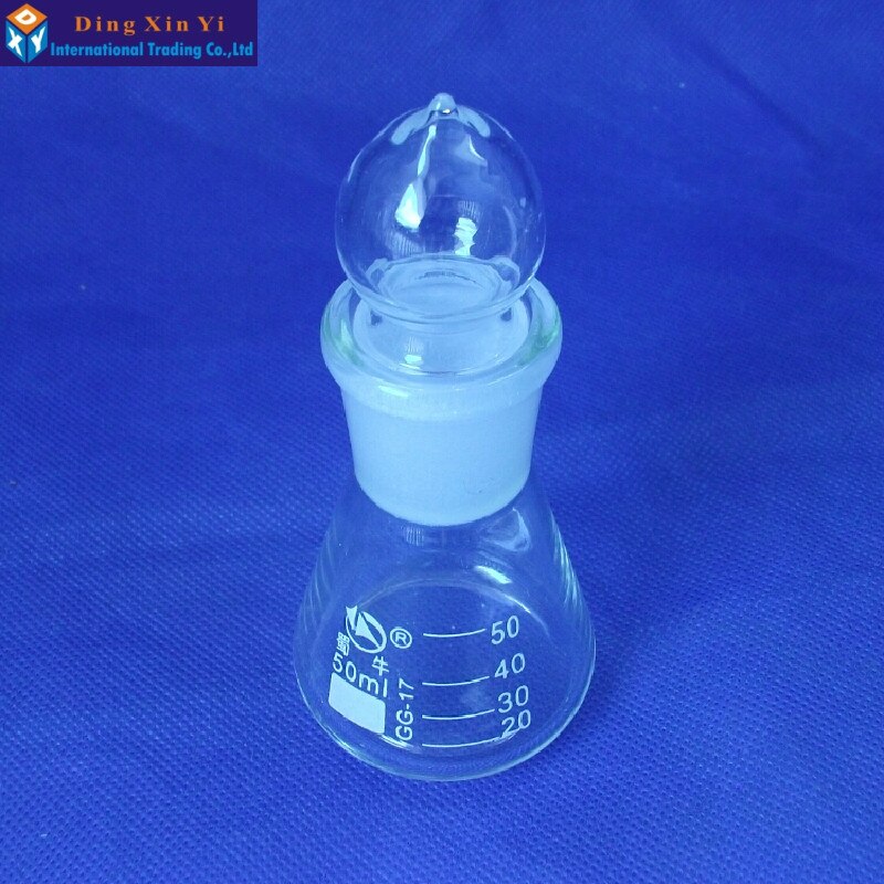 1PC 50ML Glass conical flask Glass Erlenmeyer Flas... – Grandado