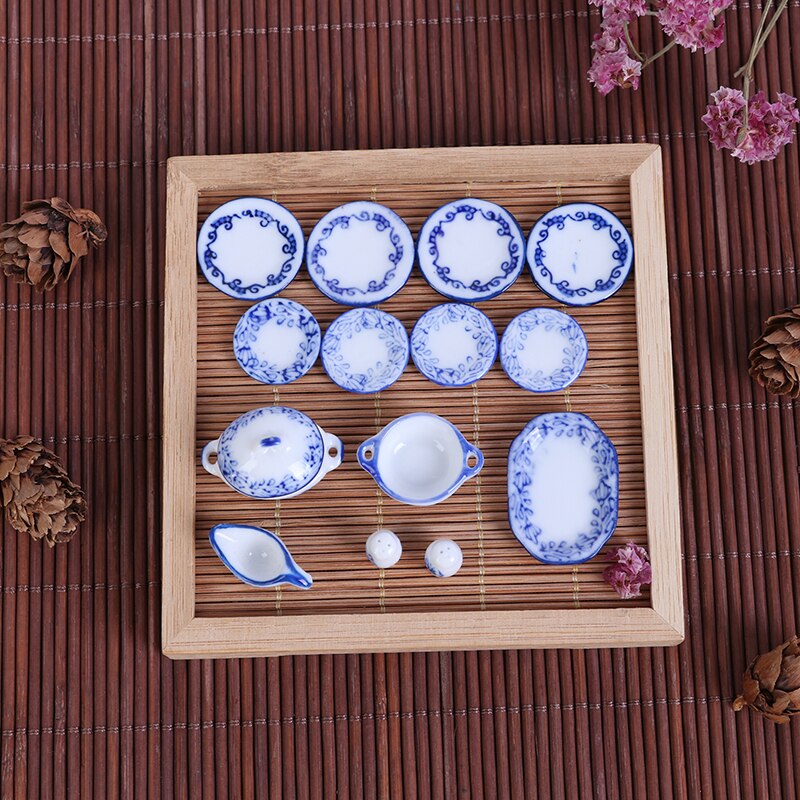 15Pcs/set Cute Mini Dollhouse Ceramics Tableware B... – Grandado