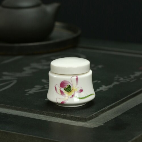 Ceramic Storage Jar Flower Pattern Mini Airtight J... – Grandado