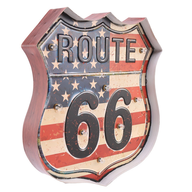 Practical Route 66 Led Vintage Signs Pub Bar Decor... – Grandado