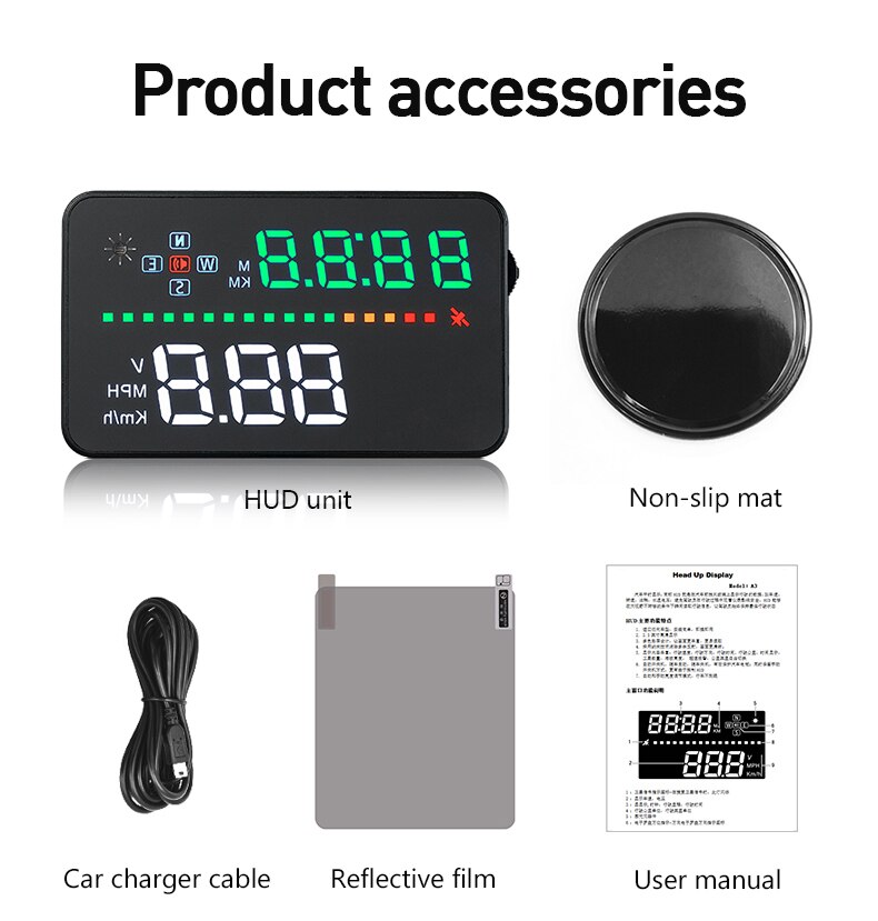 HUD Display Car Head up Display GPS Speedometer OBD1 OBD2 Head-up ... HUD Display Car Head up Display GPS Speedometer OBD1 OBD2 Head-up ...