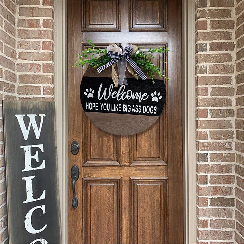 Welcome Sign for Front Door, Porch Door Decor, Spr... – Grandado