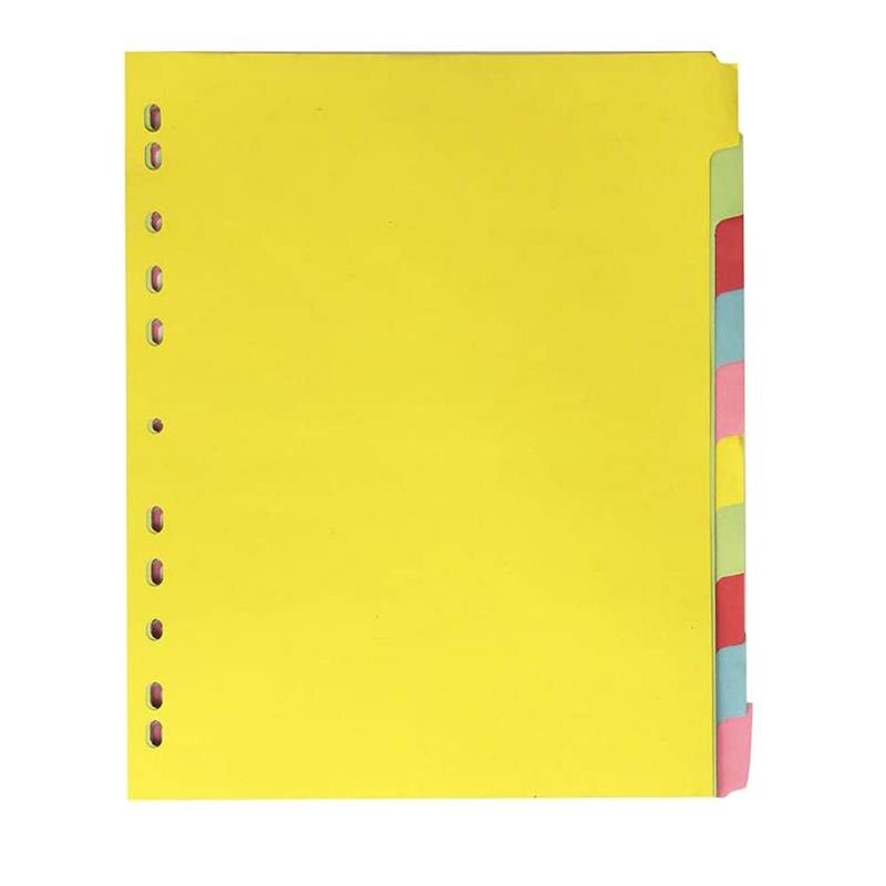 12Pcs Colored Tab Dividers A4 Index Classified Lab... – Grandado