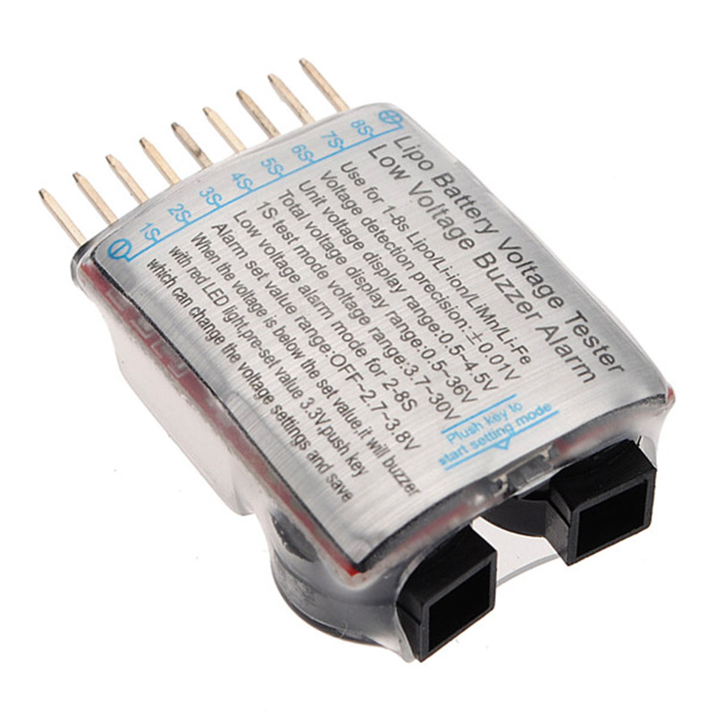 Voltage monitor 1-8S Lipo/Li-ion/Fe Battery Voltag... – Grandado