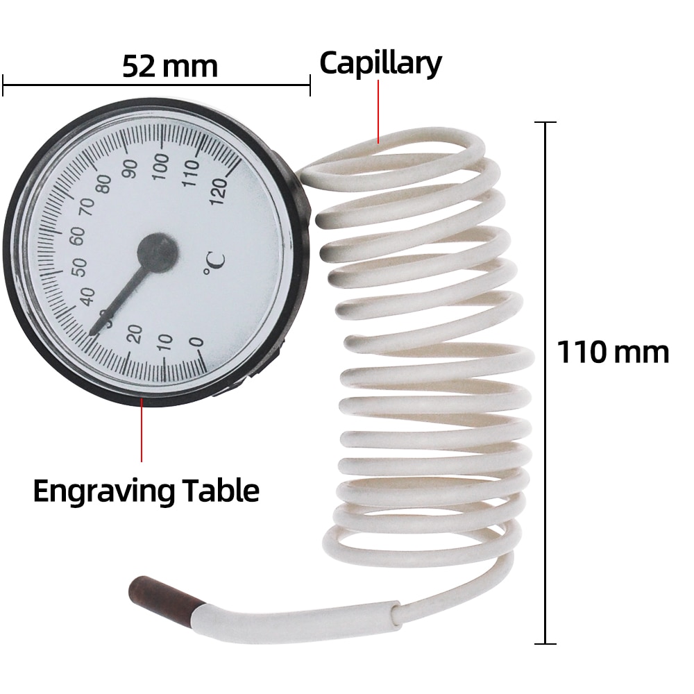0-120 Degrees Celsius Dial Bolier Thermometer Wate... – Grandado