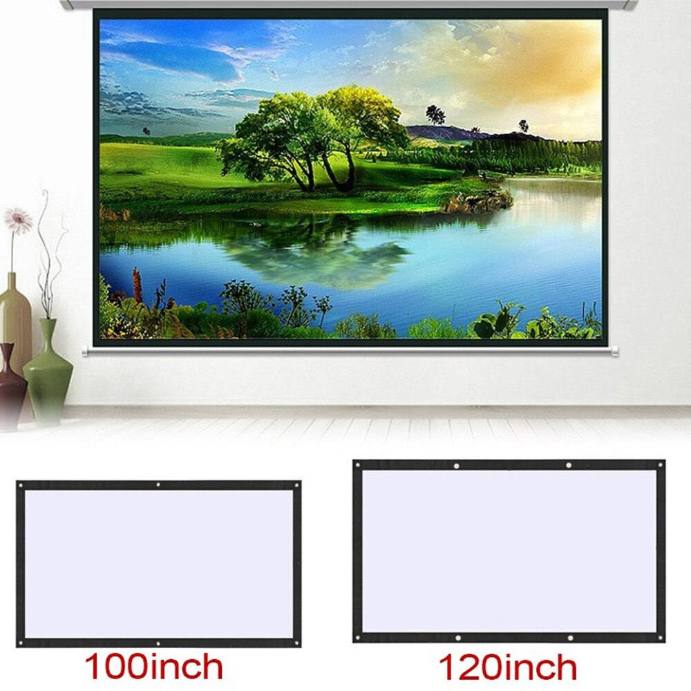 Projector Screen 60/72/84/100/120 Inch Reflecteren... – Vicedeal