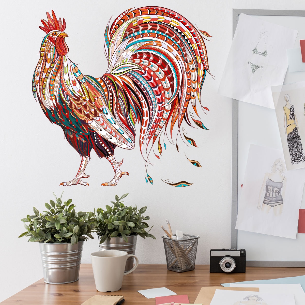 Wall Stickers Color Animal Pattern Diy Puzzle Big ... – Grandado