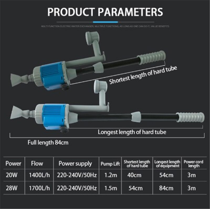Electric Aquarium Water Change Pump Cleaning Tools... – Vicedeal