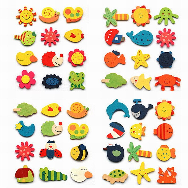 12 Stuks Houten Cartoon Magnetische Dier Koelkast ... – Vicedeal