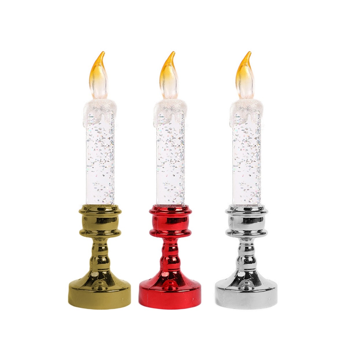 Rotating Color Changing Glitter Led Flameles Roman... – Grandado