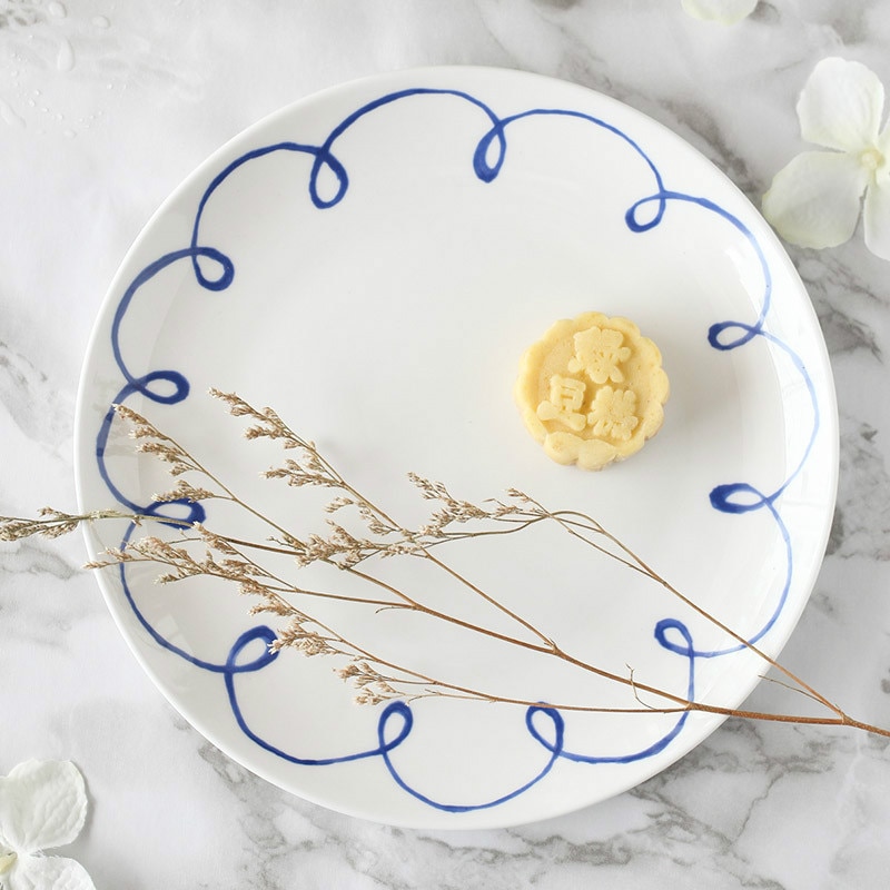 8 inches Ronde Bone China Servies Westerse Voedsel... – Grandado