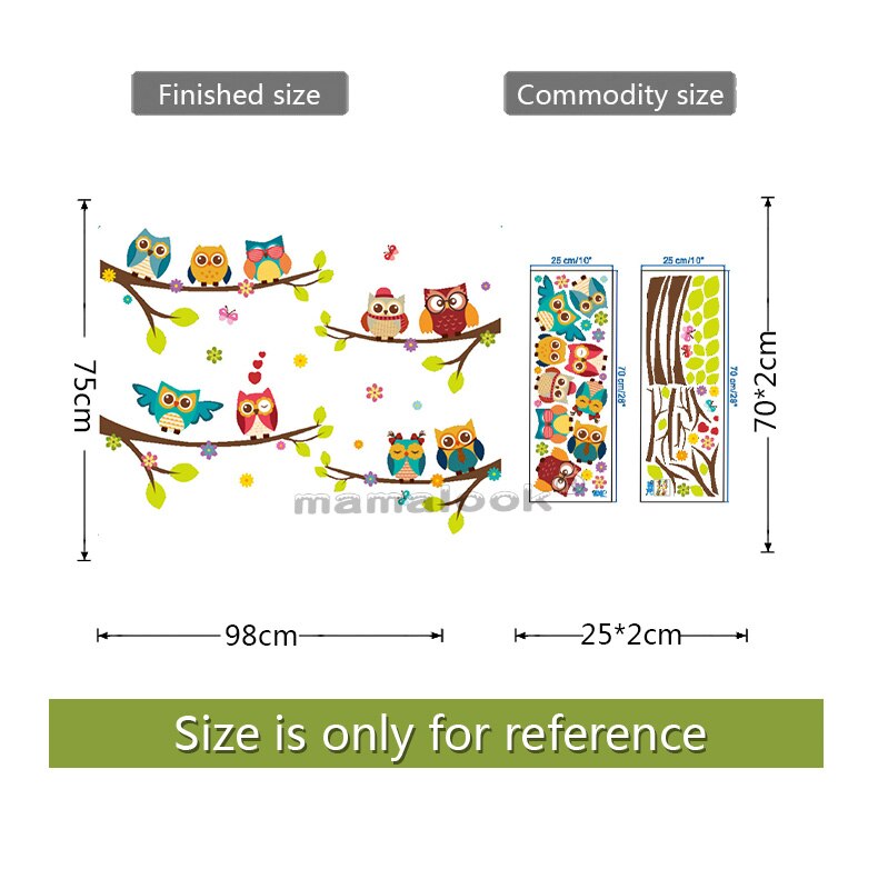 Cartoon Uil Tak Muurstickers Voor Kinderen Kamers ... – Vicedeal