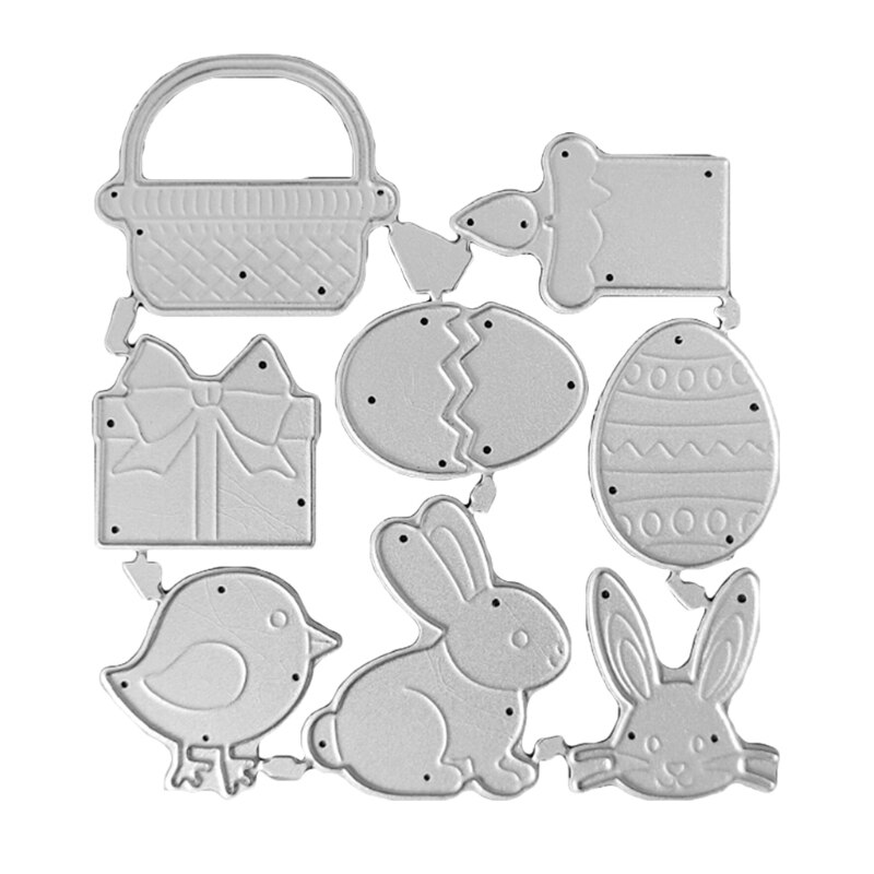 Easter Egg Rabbit Metal Cutting Dies Stencil Scrap... – Grandado