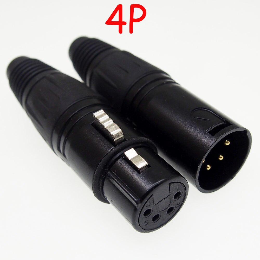 2pair Copper Pin Gold Plated 4-core or 5-core Cano... – Grandado