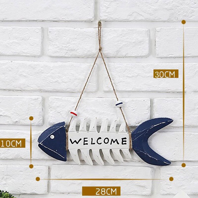 Fish Welcome Board Mediterranean Sea ocean Style D... – Grandado