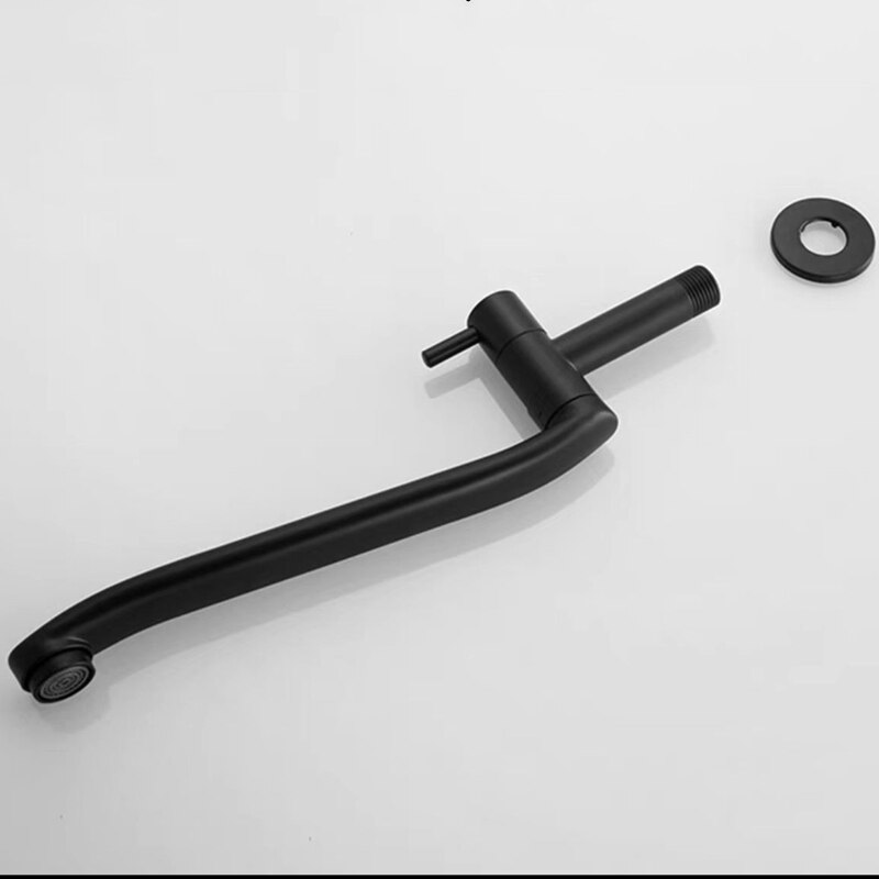 Mop Slot Tap Black Brass Single Hole Hidden Wall M... – Grandado