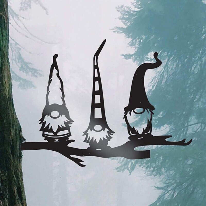 Metal Iron Gnomes Statue Art Silhouette Outdoor Ya... – Vicedeal