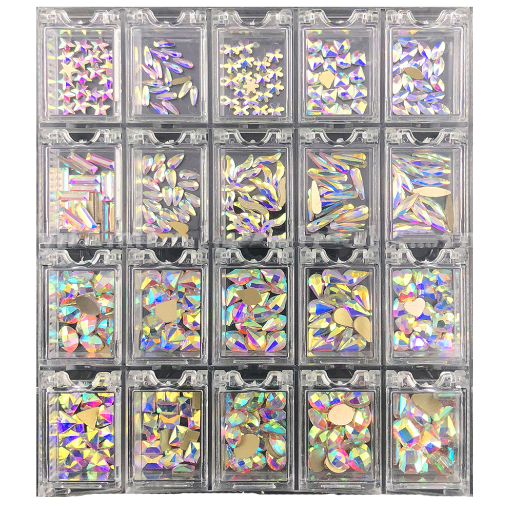 20 størrelse /400 stk negle rhinestones krystal na... – Grandado