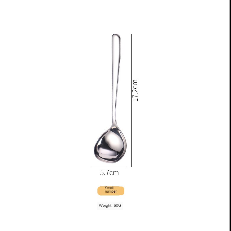 304 stainless steel small spoon thickened big head... – Vicedeal