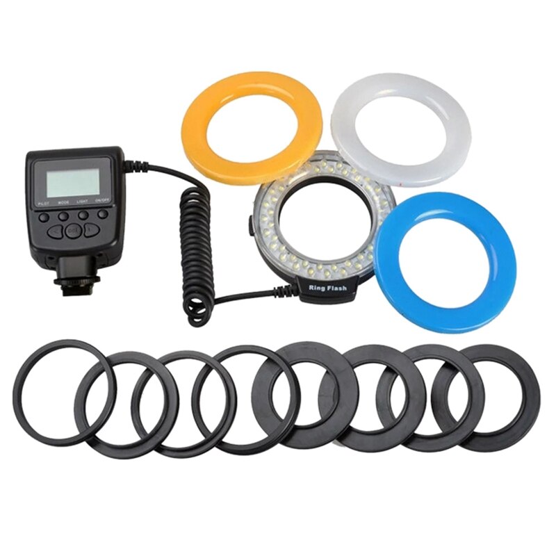 -Macro LED Round Flash Bundle with 8 Adapter Rings... – Grandado