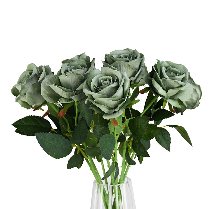 10 Uds 51cm flor de Rosa Artificial rama Rosa flor... – Vicedeal