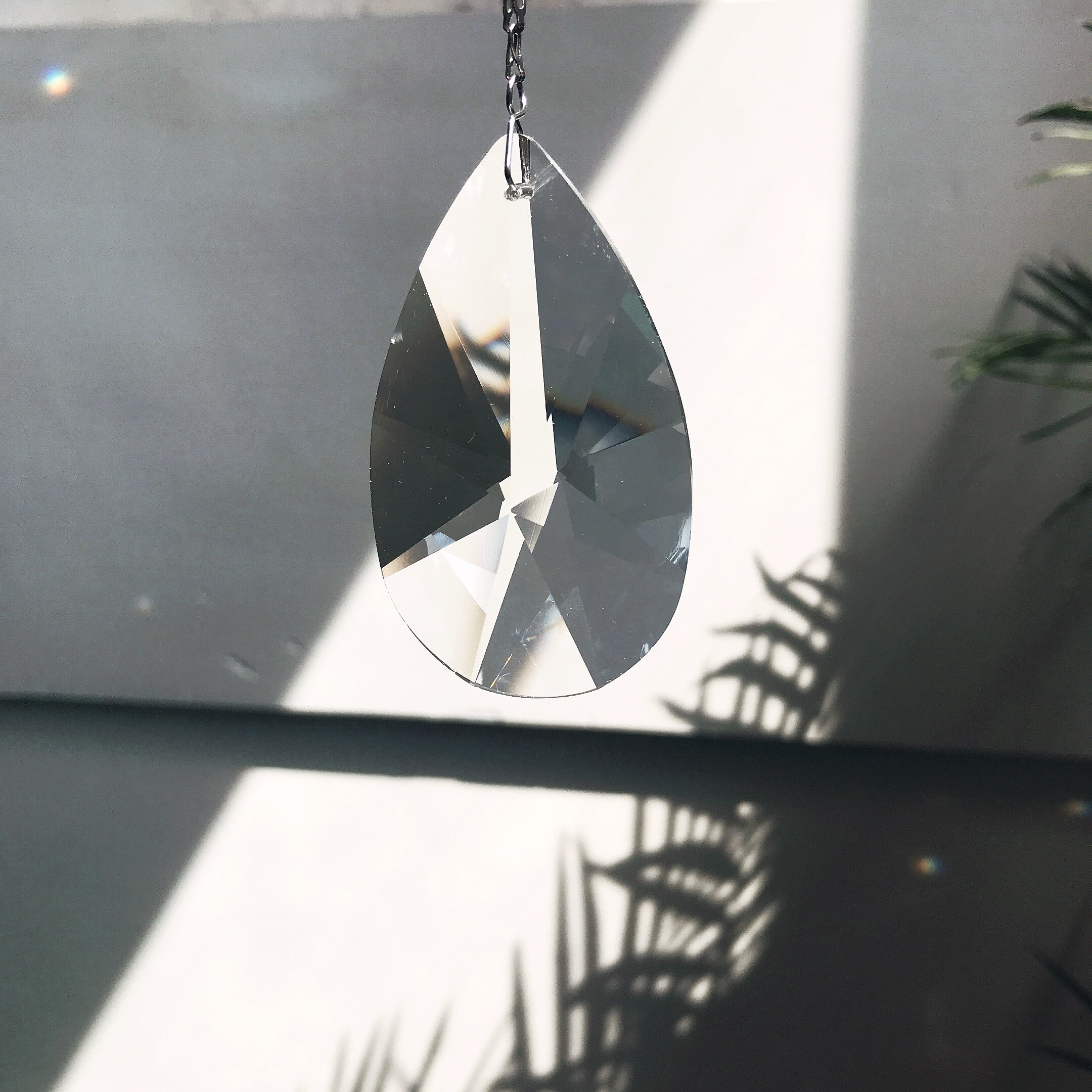 Colgante de prisma de cristal transparente, joya d... – Grandado