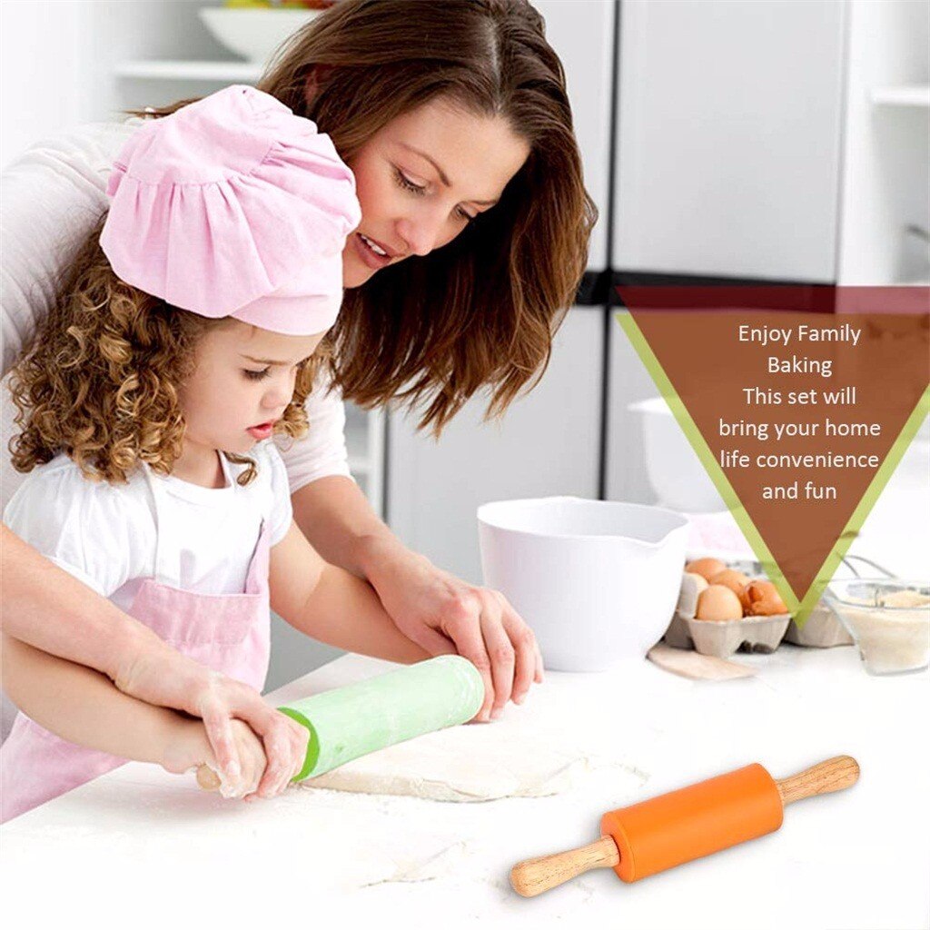 Silicone Rolling Pin for Kids Non-stick Surface an... – Vicedeal