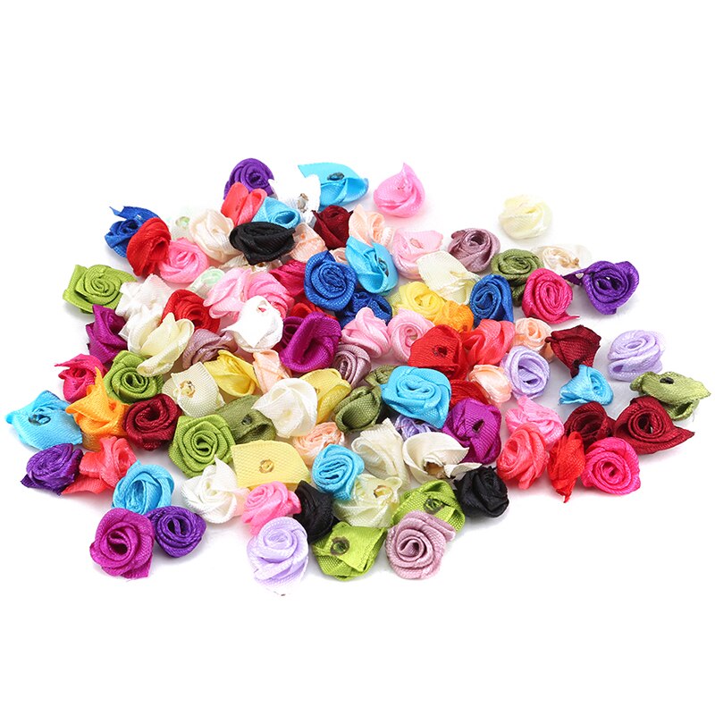 100Pcs 10Mm Mix Kleur Kleine Rose Flower Mini Hand... – Grandado