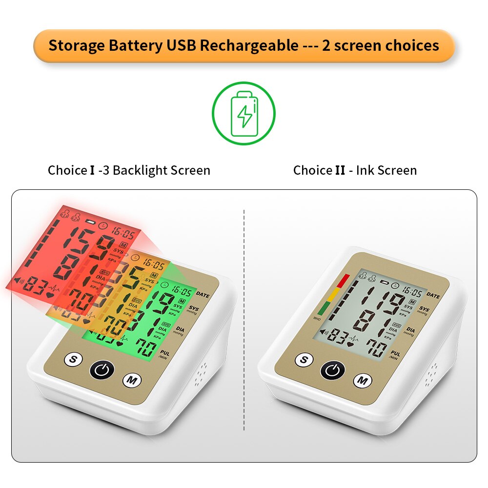 Automatic Blood Pressure Monitor Upper Arm Digital... – Grandado